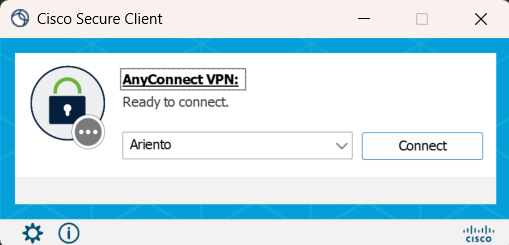 Use Cisco Secure Client (AnyConnect) VPN Connection – Ariento