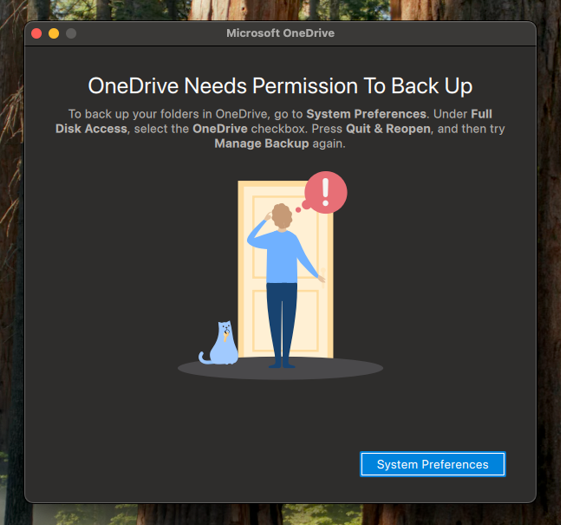 Manually enable Desktop and Documents backup using the OneDrive Sync ...
